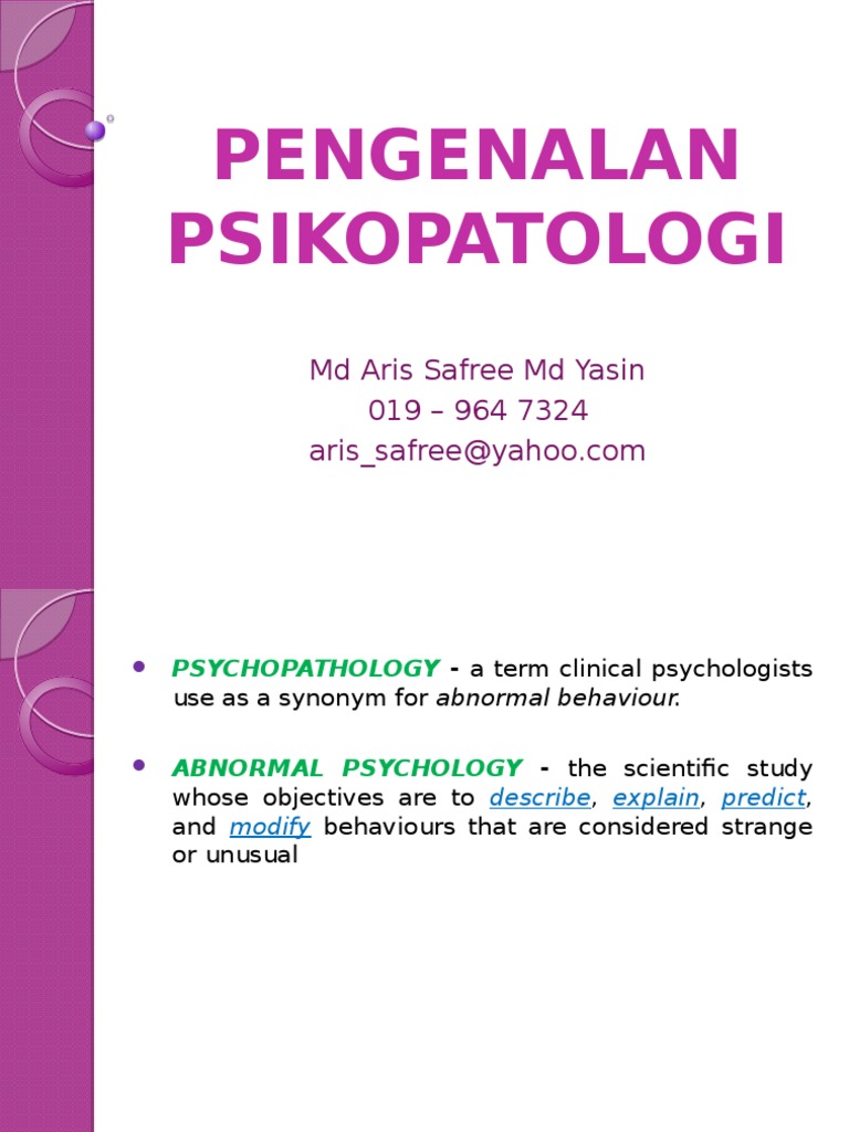 Introduction to Psychopathology | PDF | Psychiatry | Mental Disorder