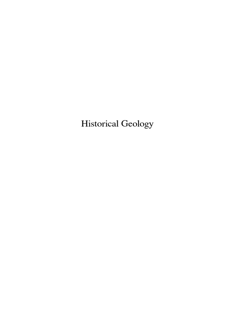 Historical Geology Book | PDF | Sedimentary Rock | Sedimentology