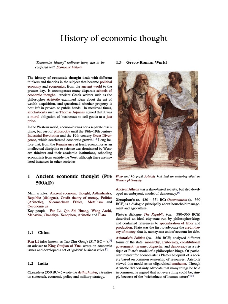 History of Economic Thought | PDF | Value (Economics) | Commodity
