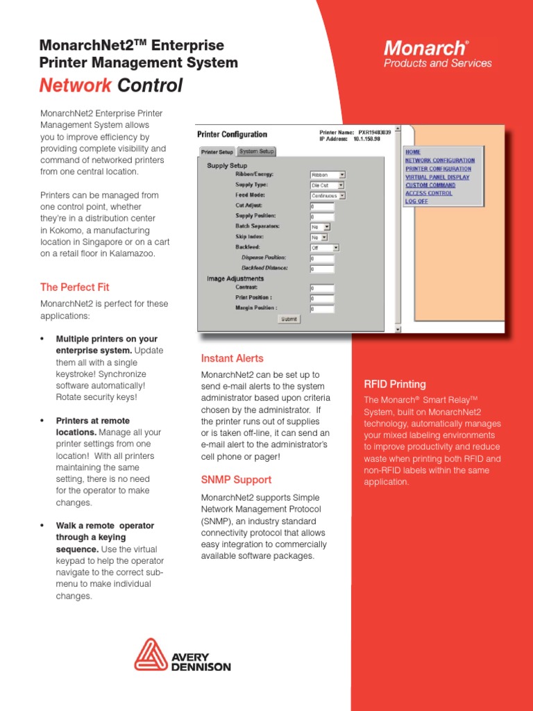 MonarchNet2 Enterprise Printer Management System | PDF | Computer ...