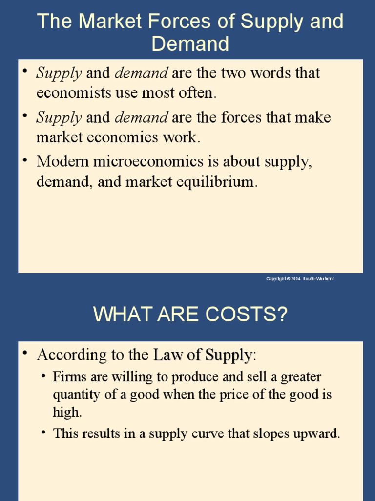 The Market Forces of Supply and Demand | PDF | Average Cost | Supply ...