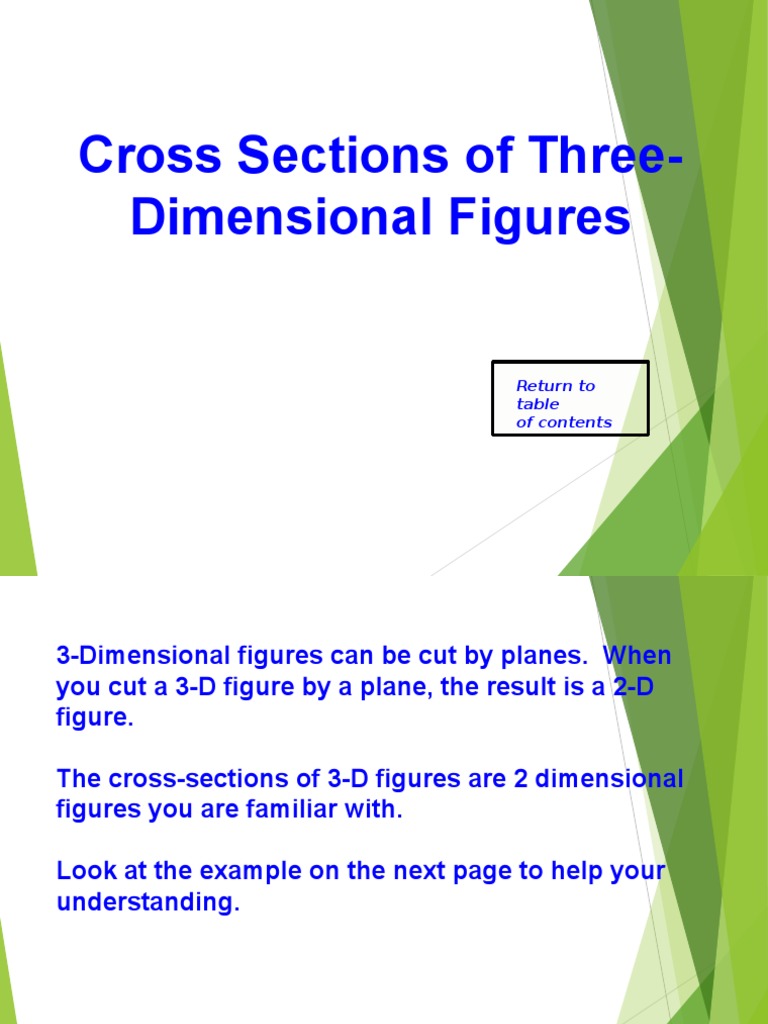 Cross Sections of 3D Shapes Explained | PDF