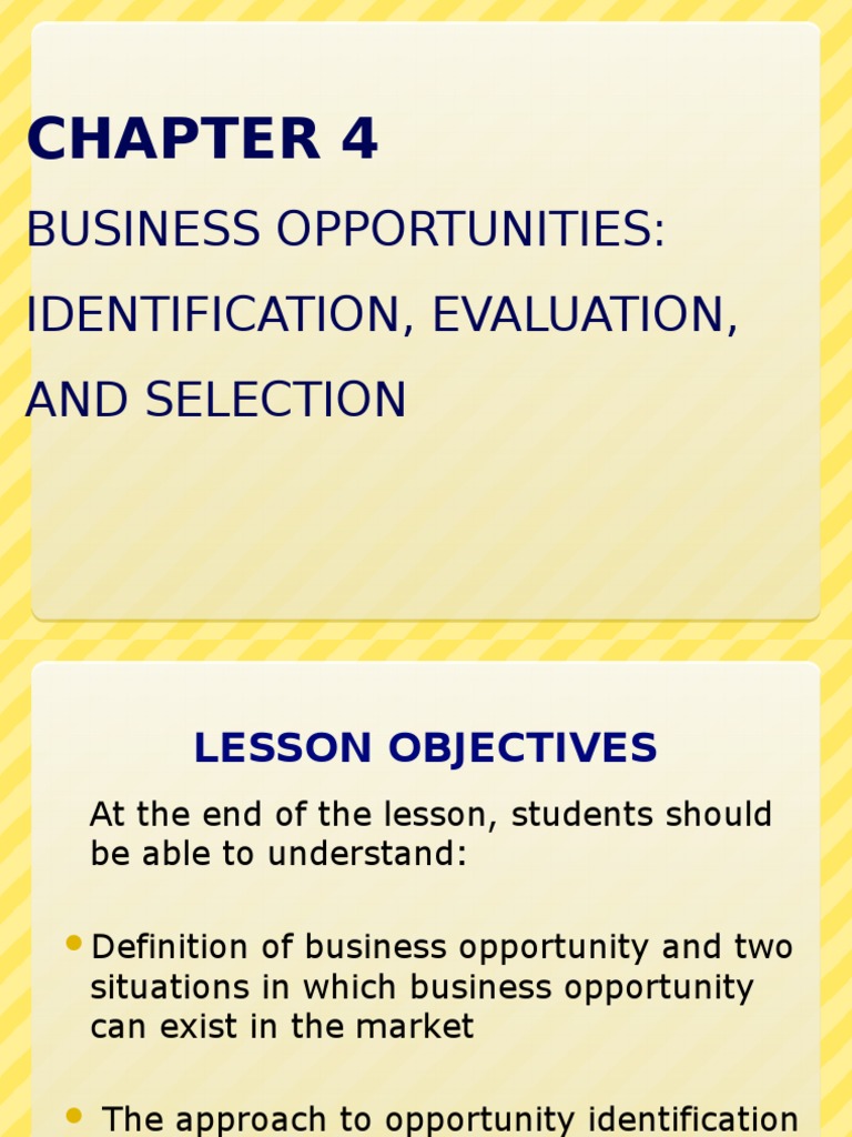 ENT300 Chapter 4 | PDF | Entrepreneurship | Evaluation