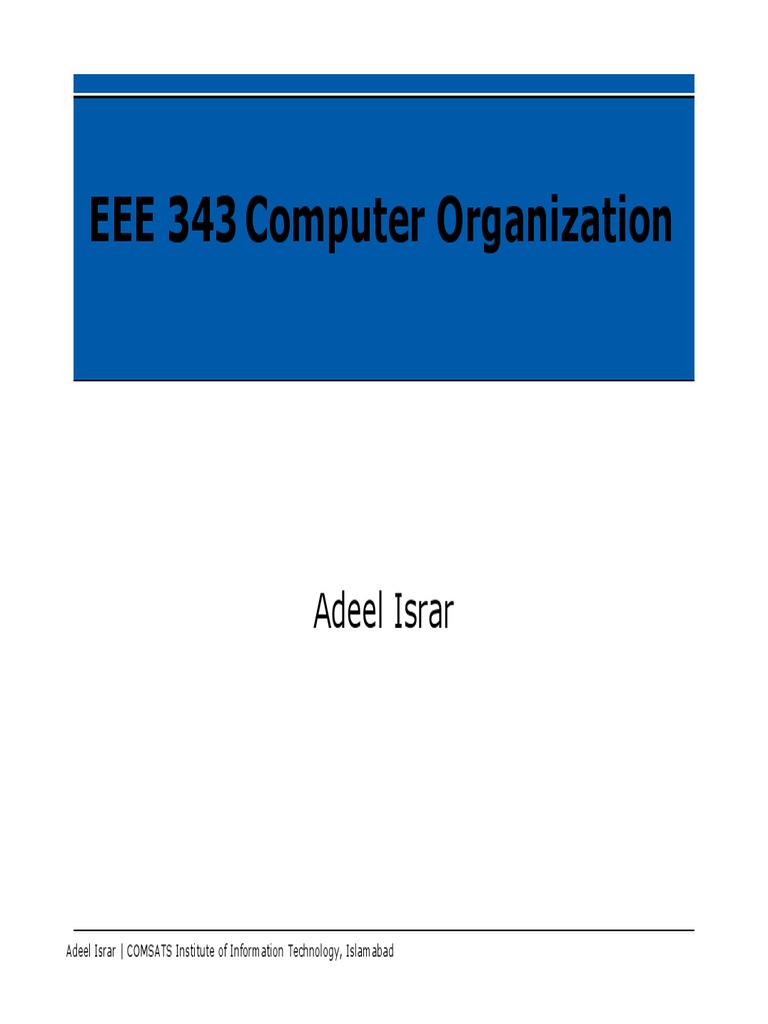 Computer Organization | PDF | Instruction Set | Computer Data Storage