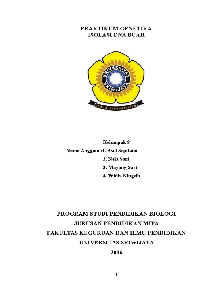 Prakt. 3 - Isolasi DNA Buah | PDF