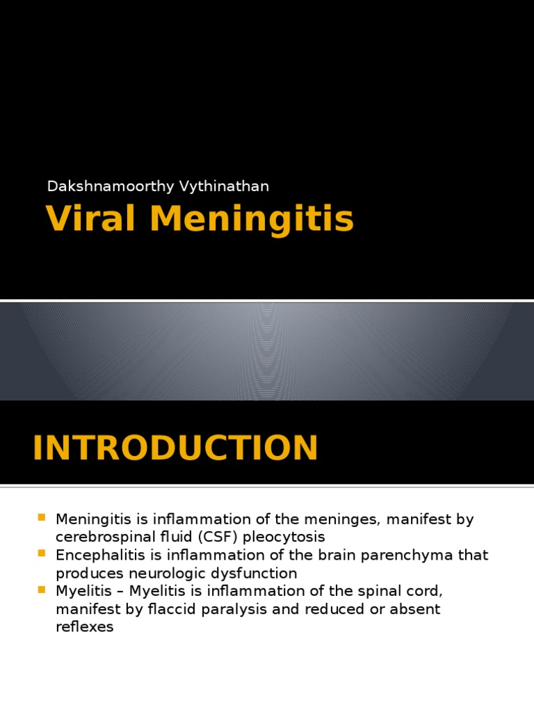 Overview of Viral Meningitis | PDF | Meningitis | Neurology