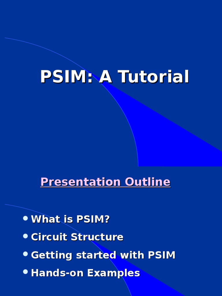 PSIM Tutorial | PDF | Electrical Network | Power Electronics
