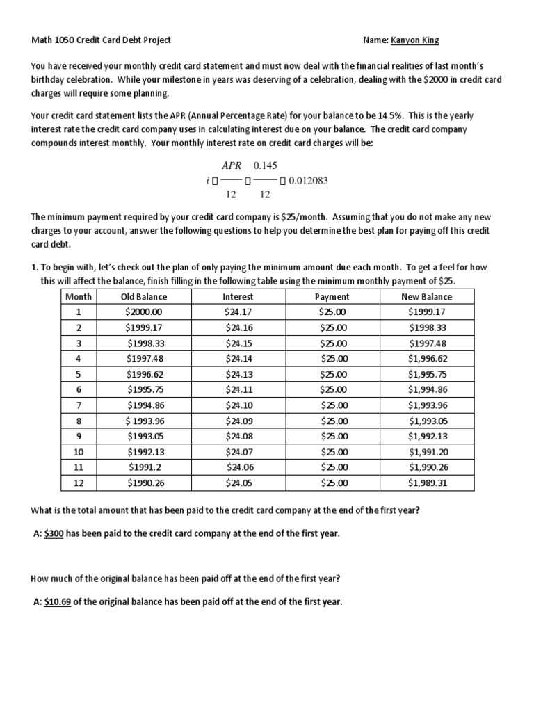 Credit Card Debt Repayment Strategies | PDF | Credit (Finance) | Interest