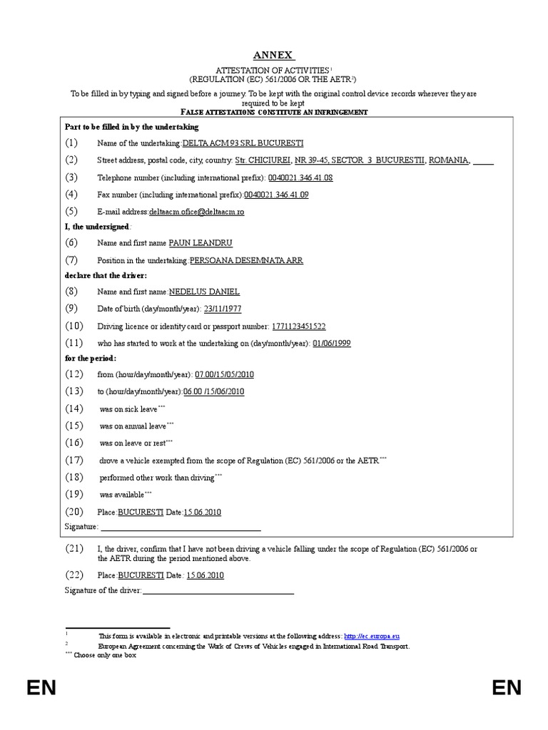 Adeverinta Concediu Limba Engleza | PDF