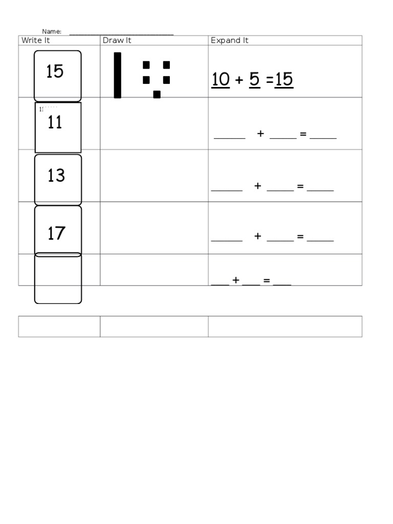 Base 10 Blocksworksheet | PDF