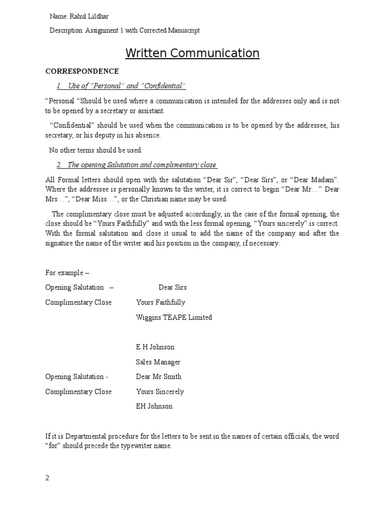 Manuscript Written Communication | PDF | Career & Growth