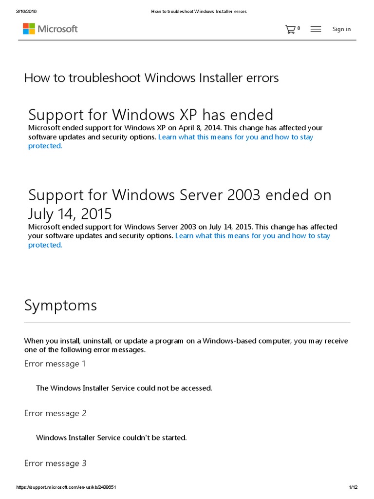 How to Troubleshoot Windows Installer Errors | Installation (Computer ...