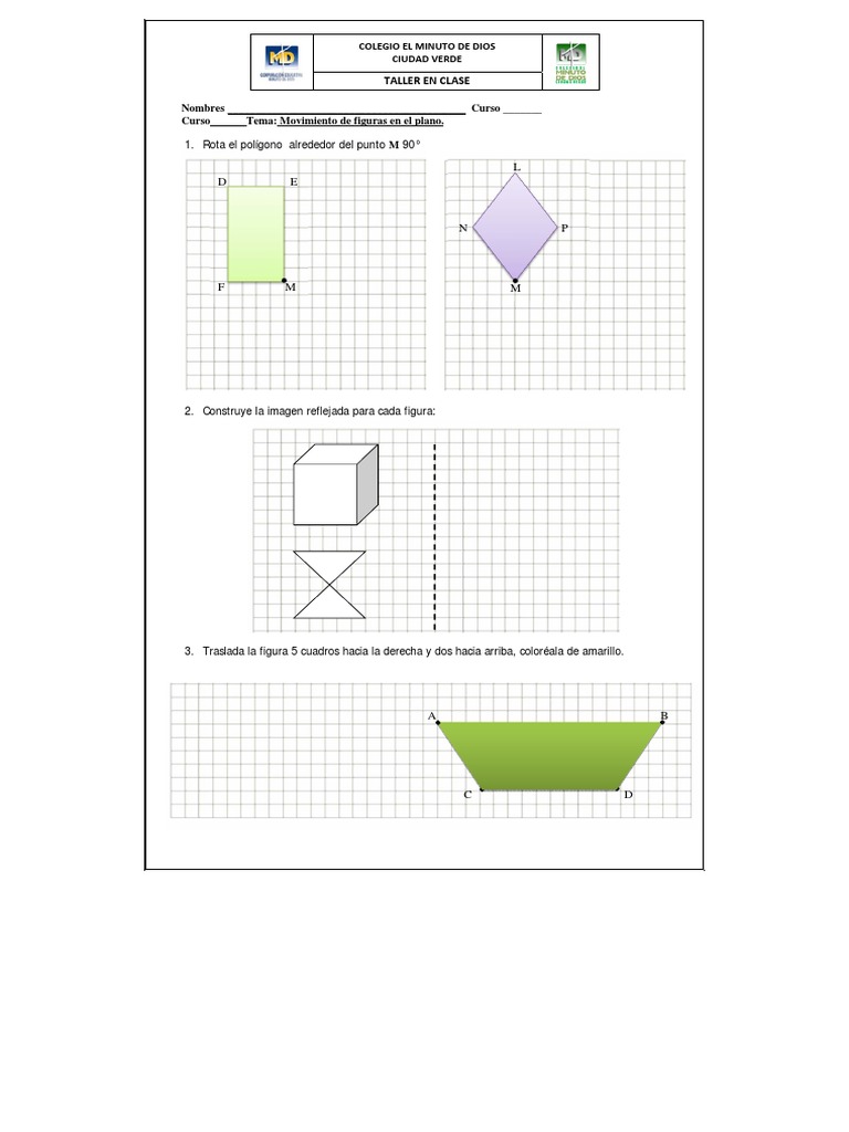 Rotación de Figuras en El Plano | PDF | Enseñanza de matemática ...