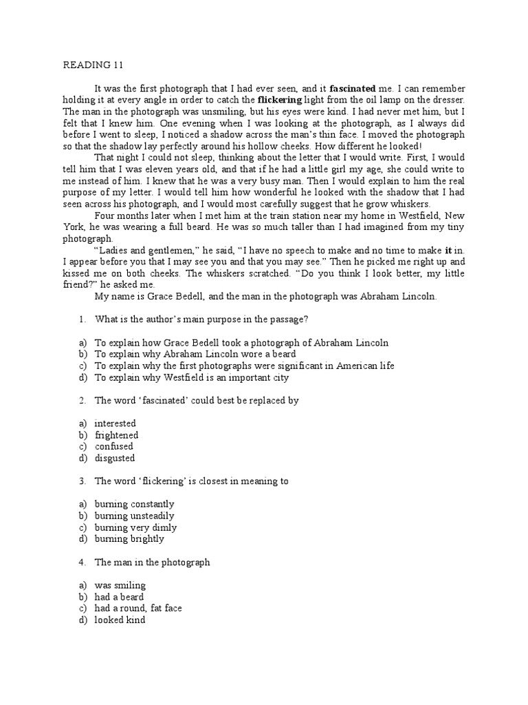 Grace Bedell's Letter to Lincoln | PDF