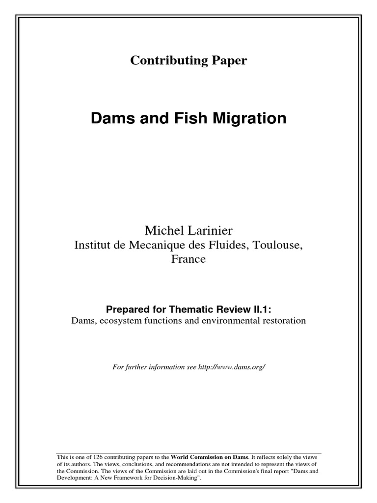 Dams and Fish Migration: How Dams Affect Fish and Solutions | PDF | Dam ...