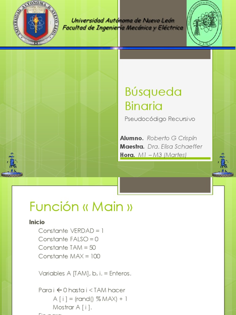 Búsqueda Binaria - Pseudocodigo | PDF