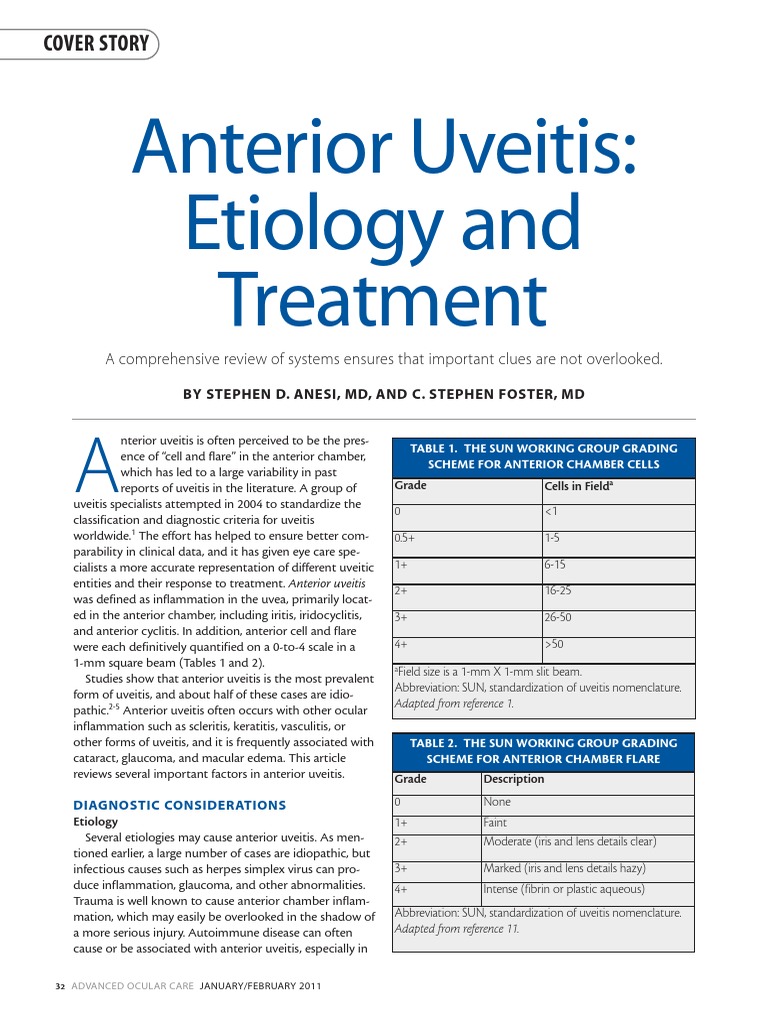 Surgical Management of Anterior Uveitis | PDF