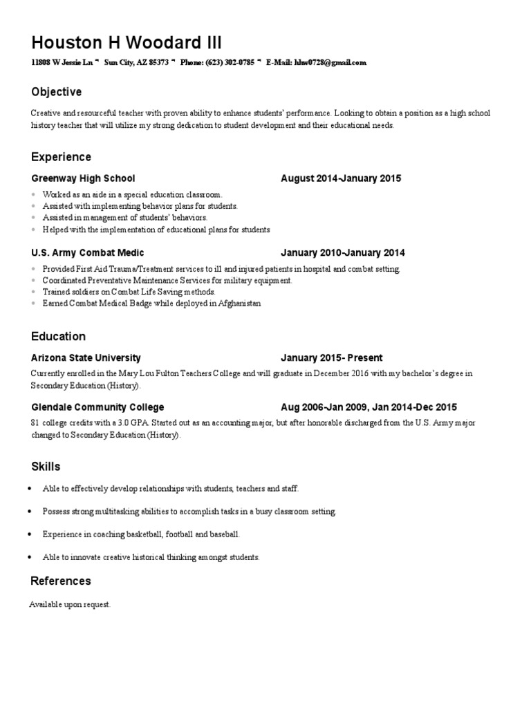 Asu Resume | PDF