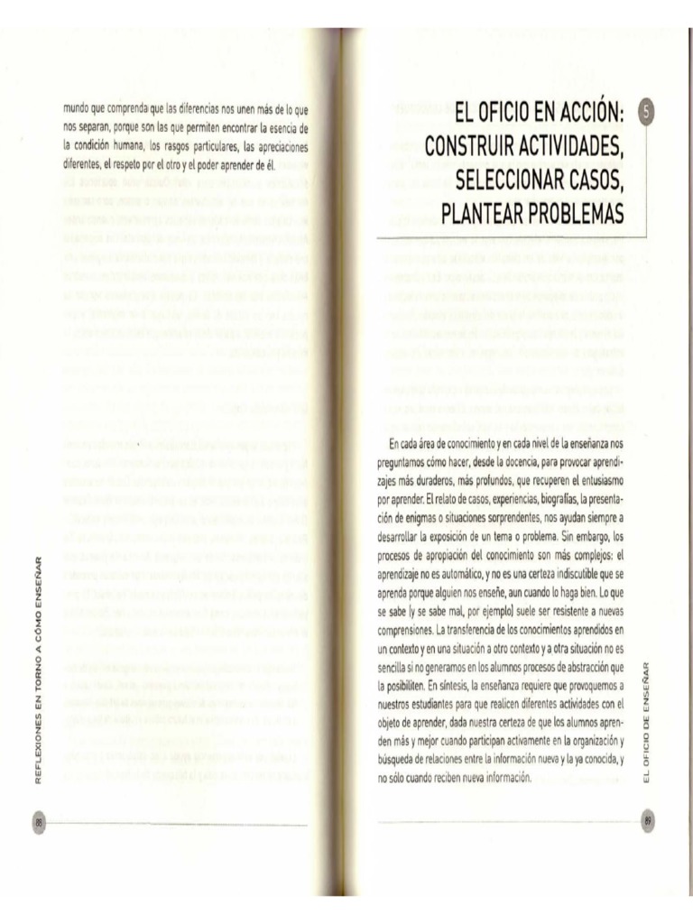 EL OFICIO DE ENSEÑAR - EDITH LITWIN- CAPITULO 5.pdf | PDF