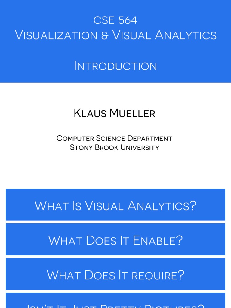 Slide 1 Cse 564 Intro Pdf Visualization Graphics Pattern Recognition