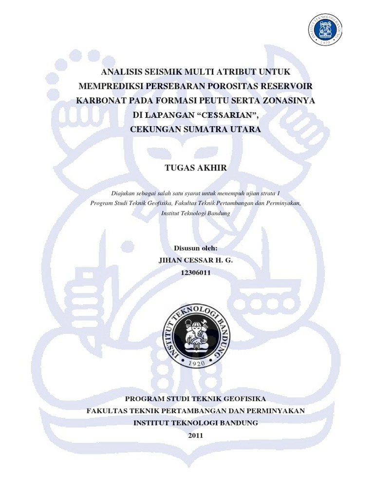 Pendahuluan Analisa Seismik Multi Atribut | PDF | Sains & Matematika