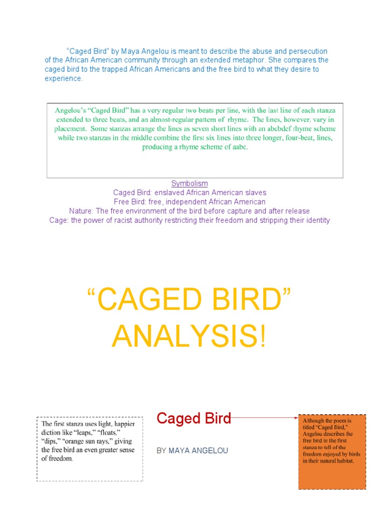 Analysis of "Caged Bird" by Angelou | PDF
