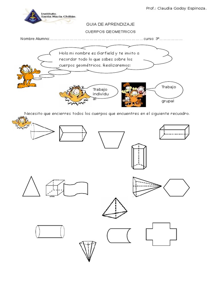 Actividades sobre Cuerpos Geométricos | PDF | Geometría euclidiana ...