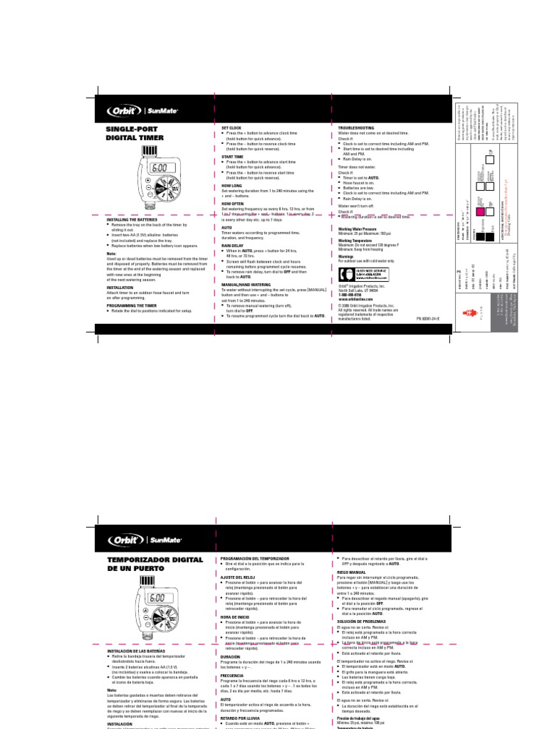 Manual Programador Profesional Bat v1 | PDF | Timer | Battery (Electricity)