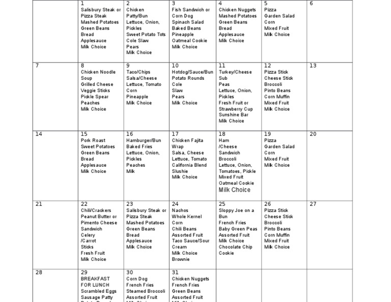 Lunch Menu | PDF