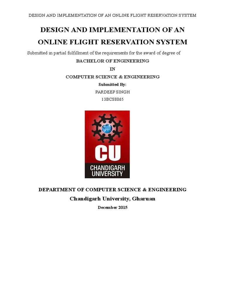 Airline Reservation System Project Report | PDF | Relational Database ...