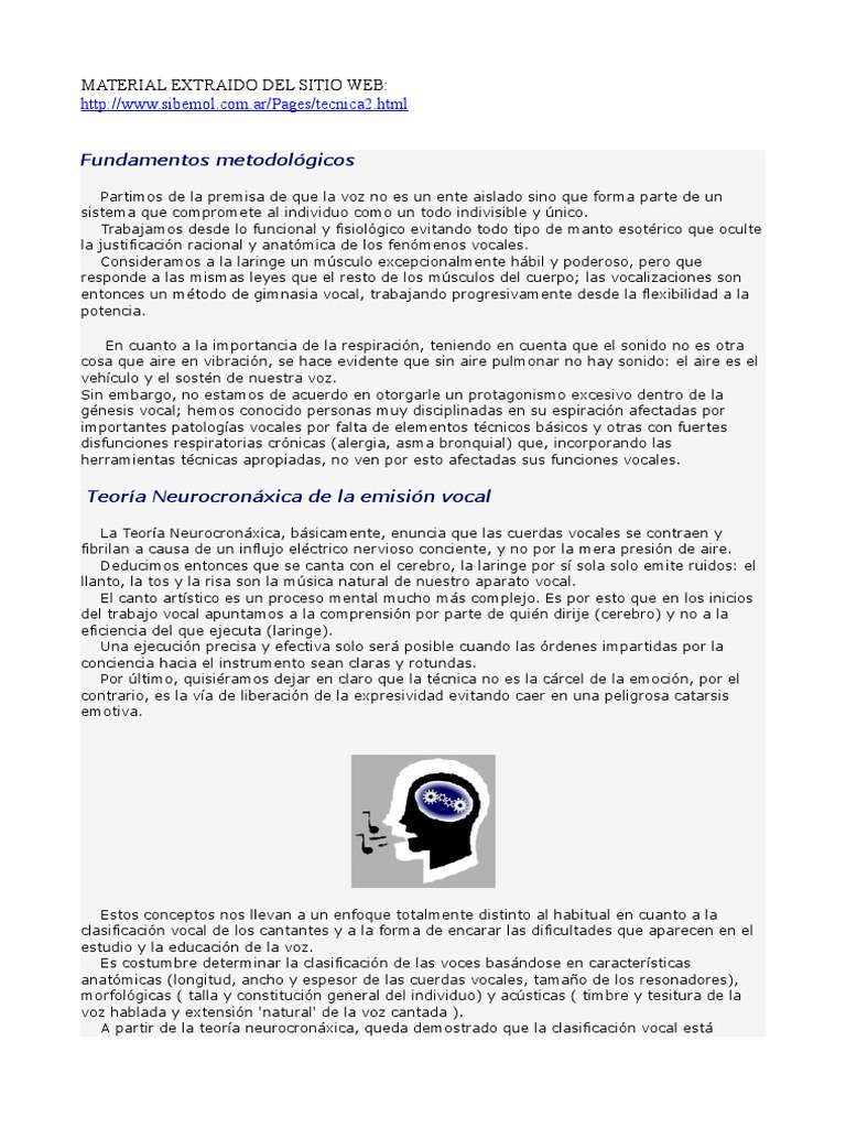 La Teoría Neurocronáxica | PDF | Músculo | Sonido