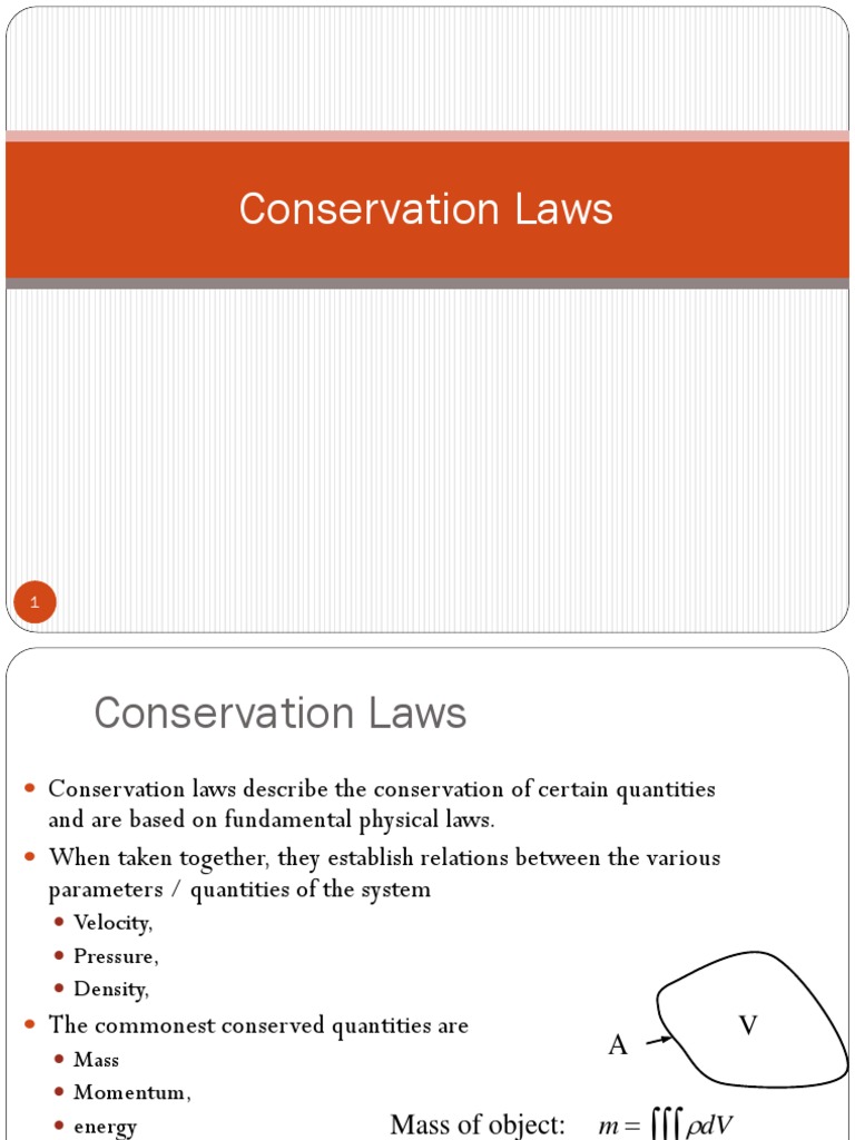 Conservation Laws Explained | PDF | Navier–Stokes Equations | Fluid ...