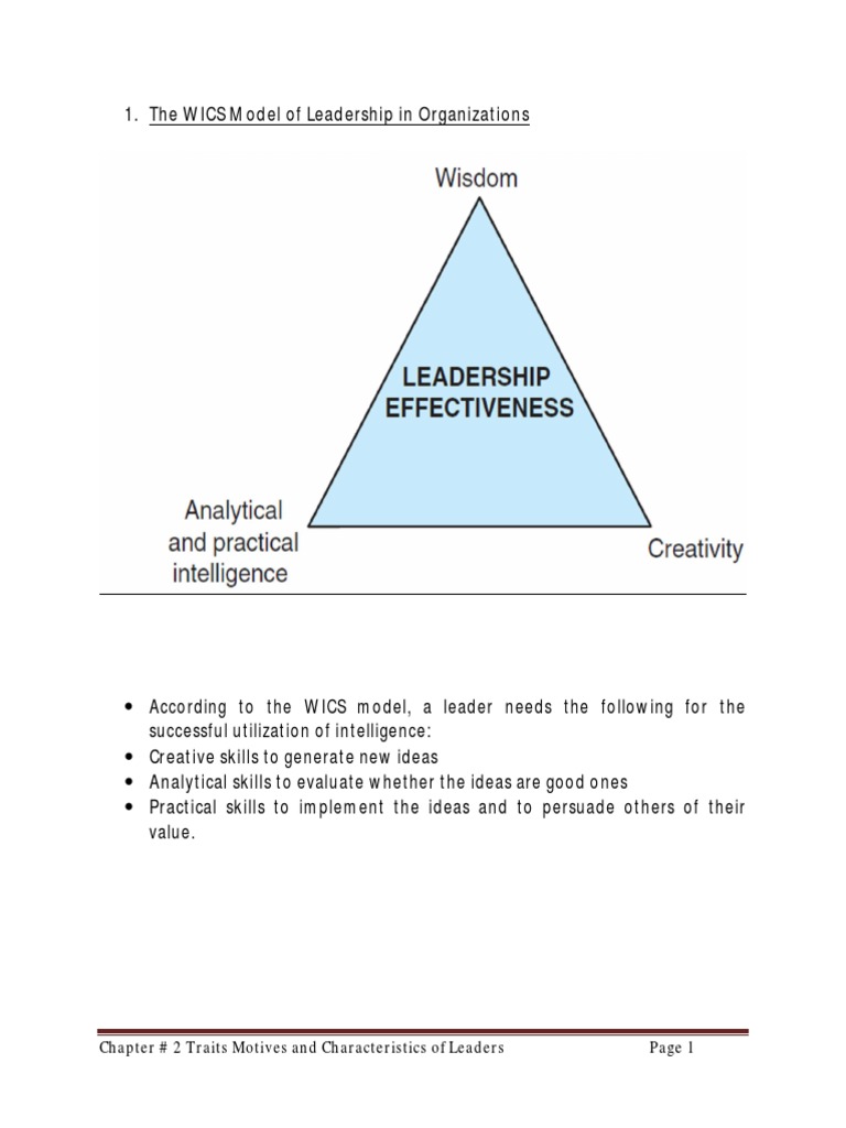 WICS Model of Leadership | PDF | Career & Growth