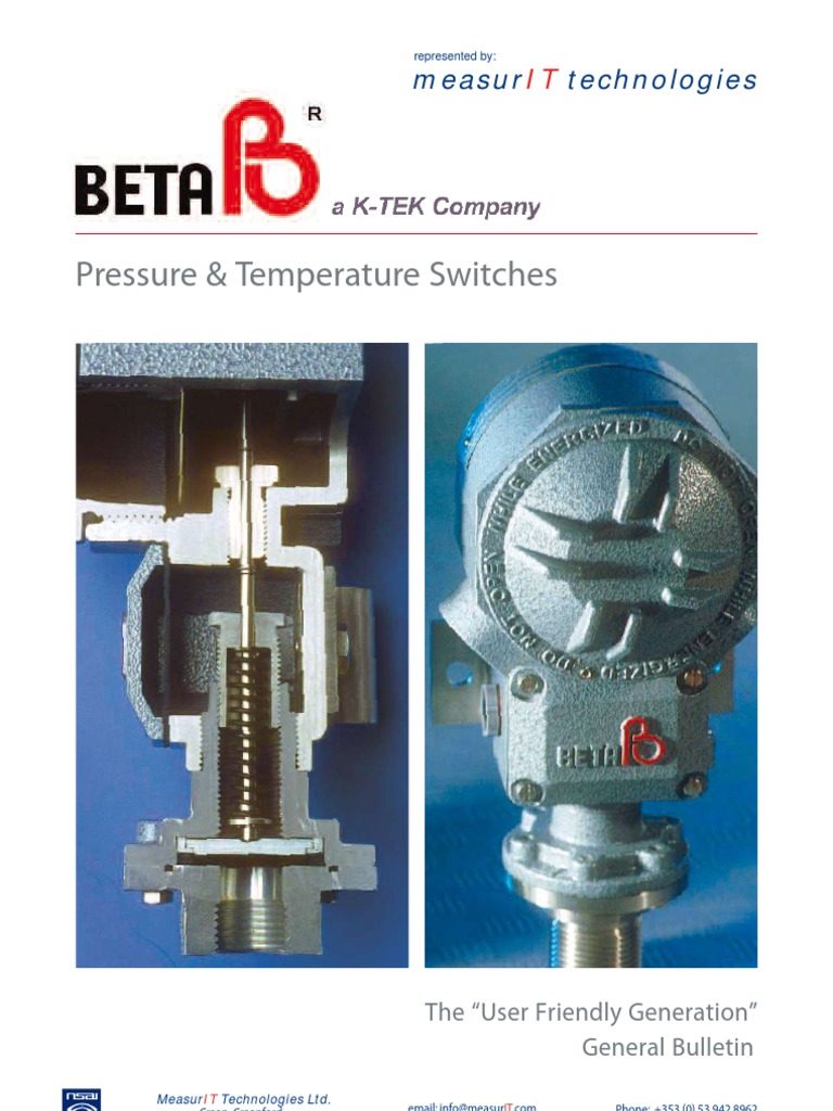 MeasurIT KTek BETA Switches 0803 | PDF | Switch | Pressure Measurement