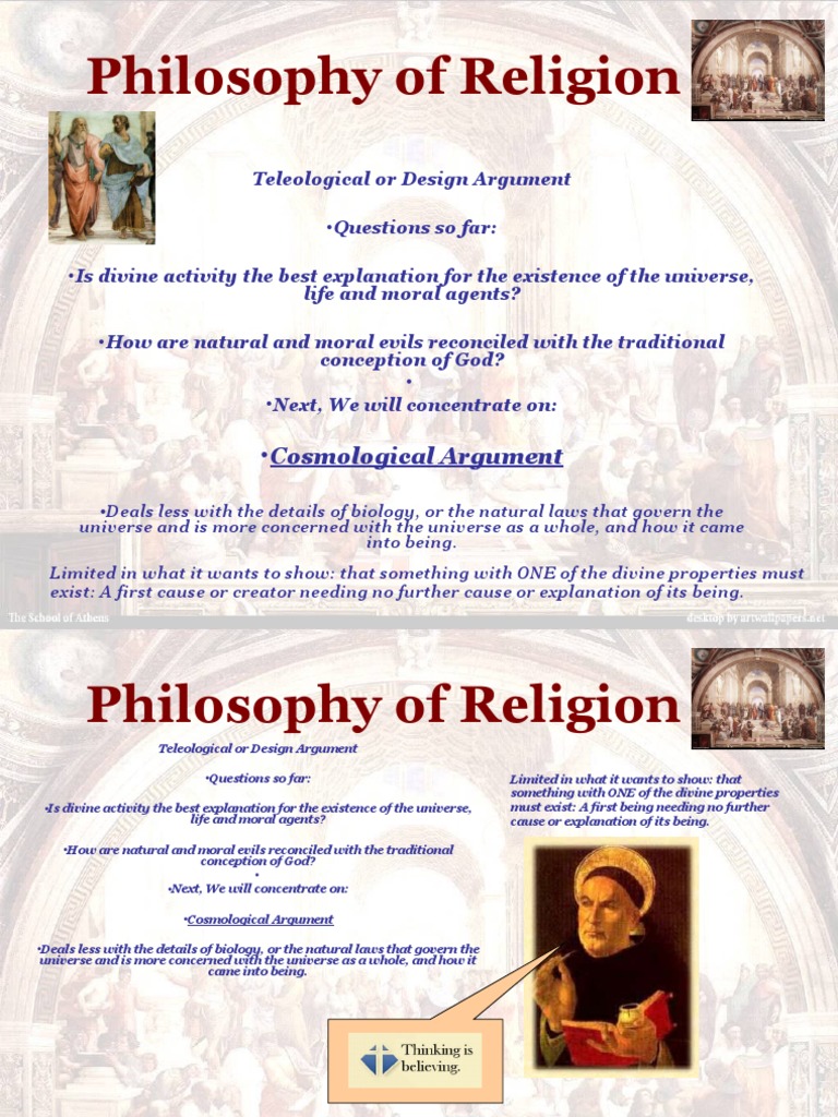 Philosophy of Religion: - Cosmological Argument | PDF | Argument ...
