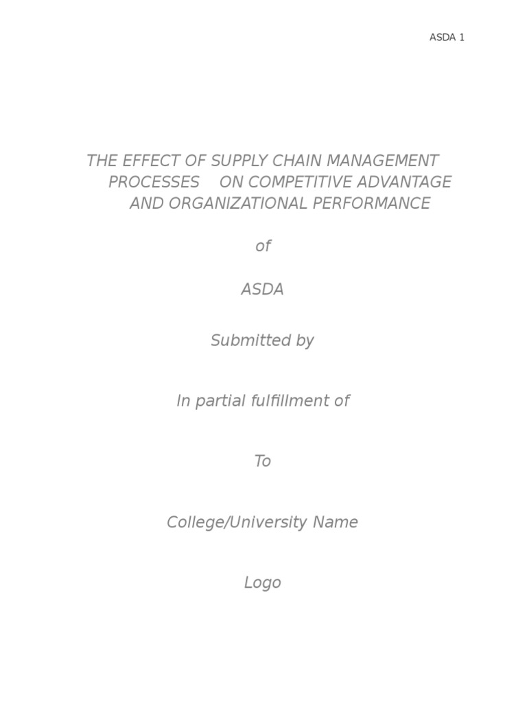 Asda | PDF | Supply Chain | Retail