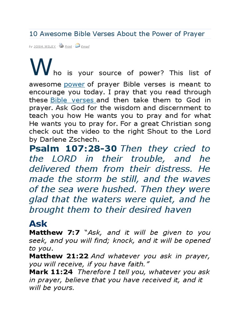 10 Awesome Bible Verses About the Power of Prayer | Prayer | Sin