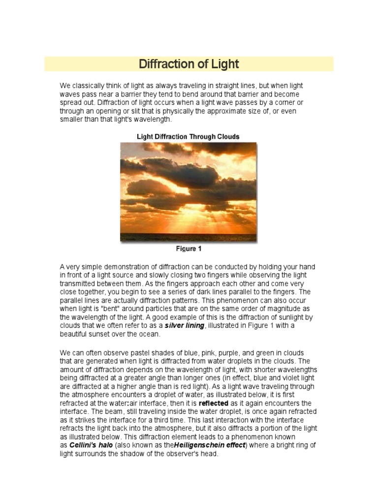 Diffraction And Interference Pdf Diffraction Angular Resolution