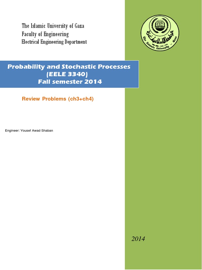 Chapter3and4extra Yousef | PDF | Probability Density Function | Random Variable