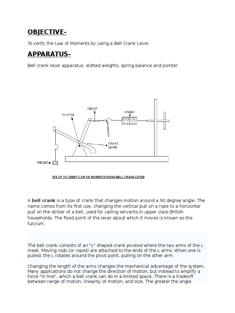 Bell Crank | PDF | Lever | Kinematics