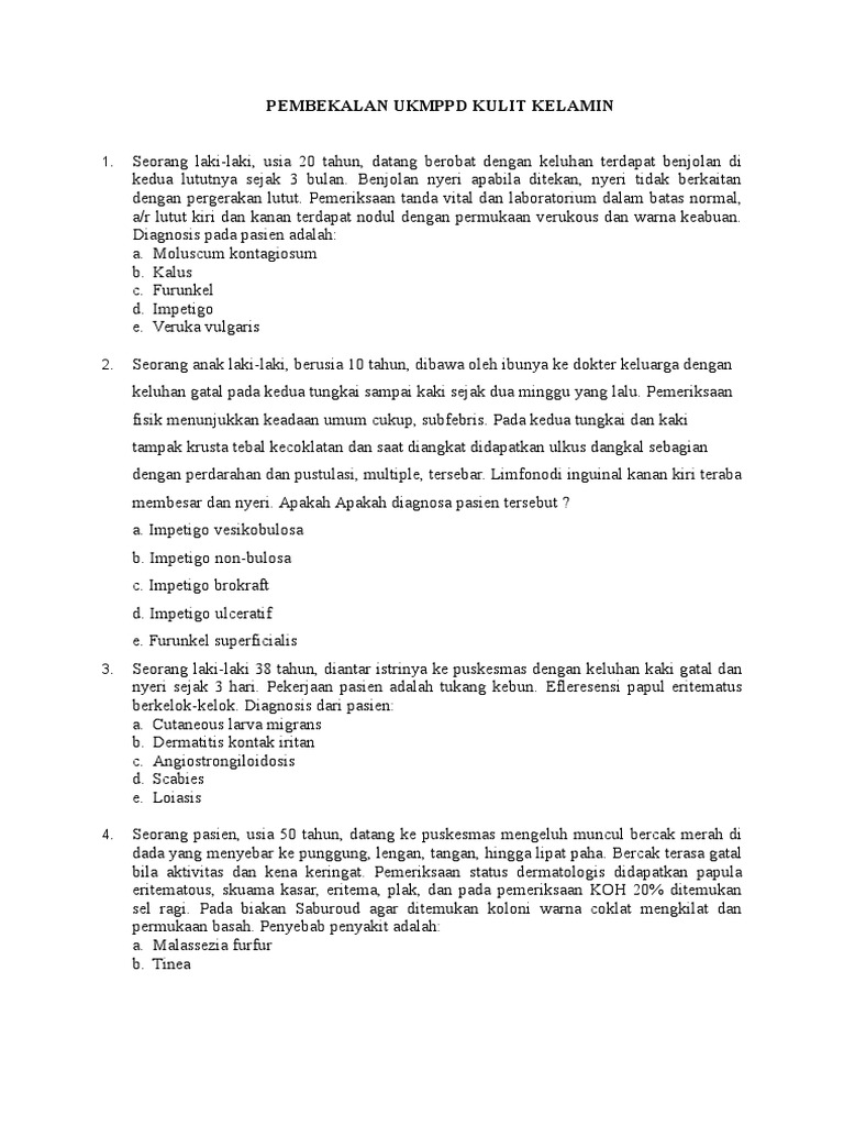Mentoring Soal IKK UKMPPD | PDF | Kesehatan Holistik | Sains & Matematika