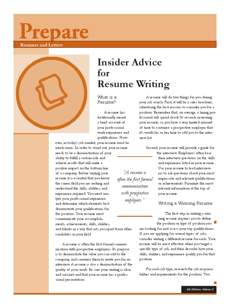 How To Prepare Resume - Tips | PDF | Résumé | Employment