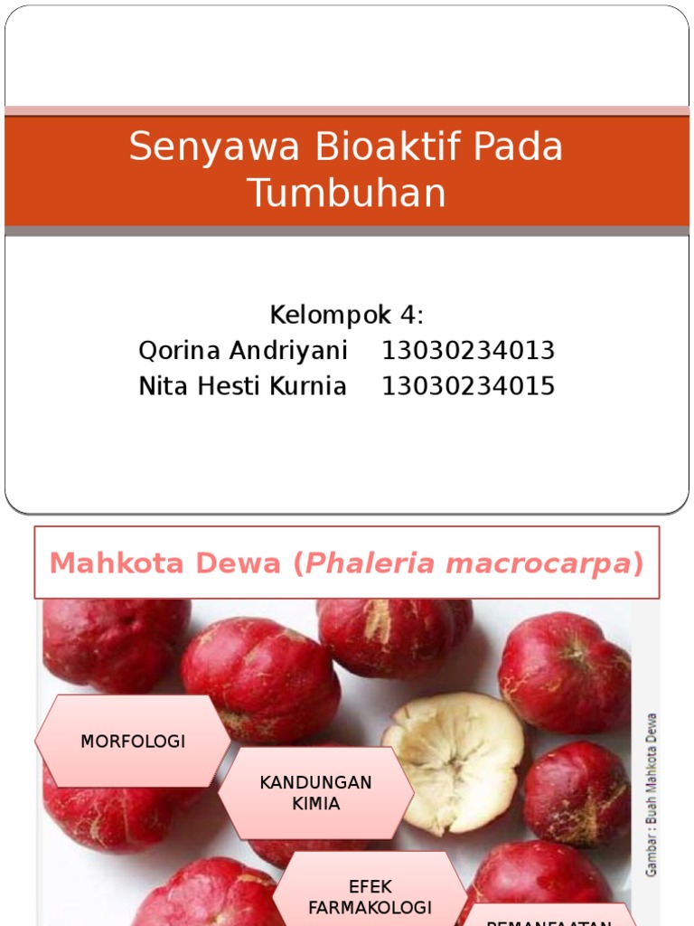 Senyawa Bioaktif Pada Tumbuhan | PDF