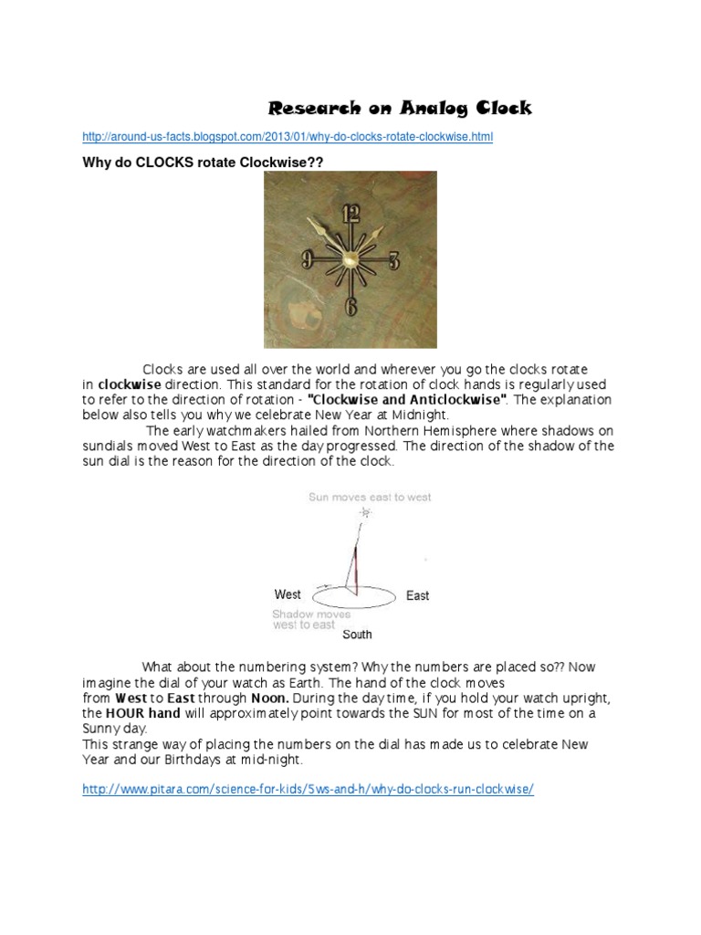 Analog Clock History Latest | PDF | Clock | Hour