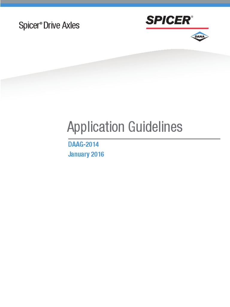 Dana S-110 Specs Gral PDF | PDF | Axle | Truck