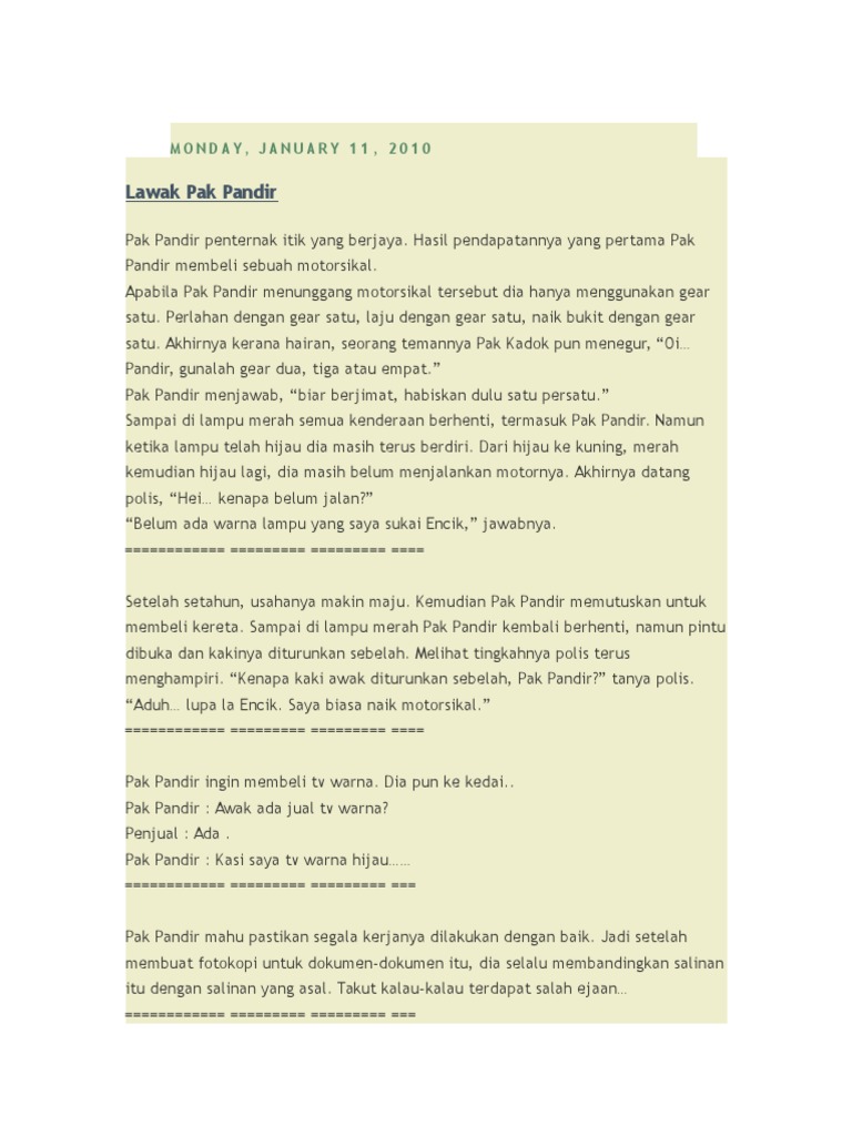 Cerita Pak Pandir | PDF