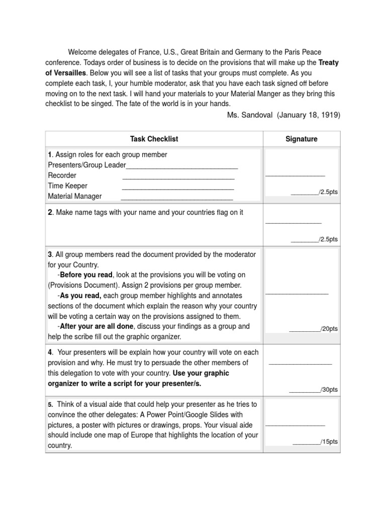 Checklist For Treaty | PDF | Business | Finance & Money Management