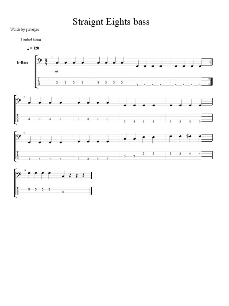Straignt Eights Bass | PDF
