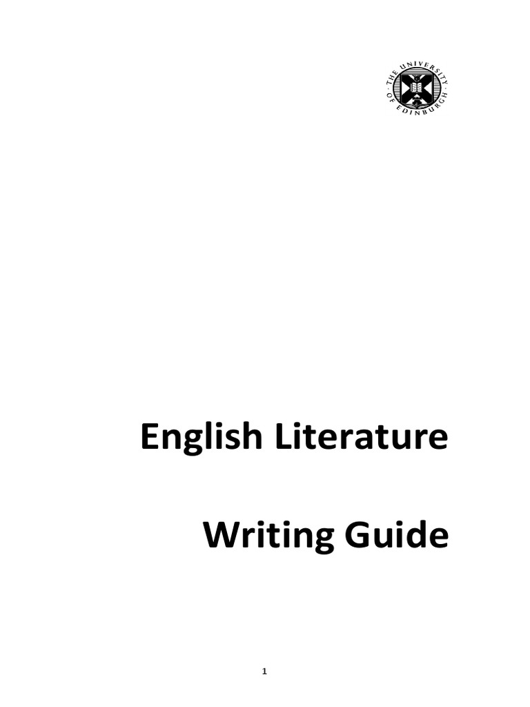 English Literature Writing Guide Final | PDF