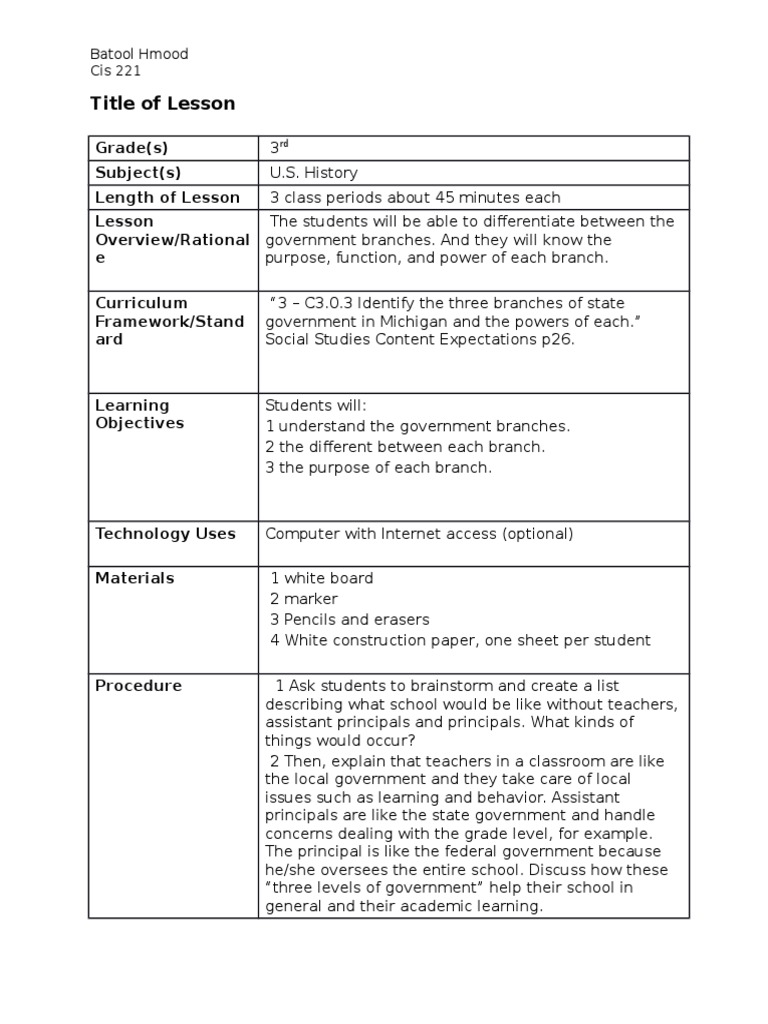 Title of Lesson | PDF